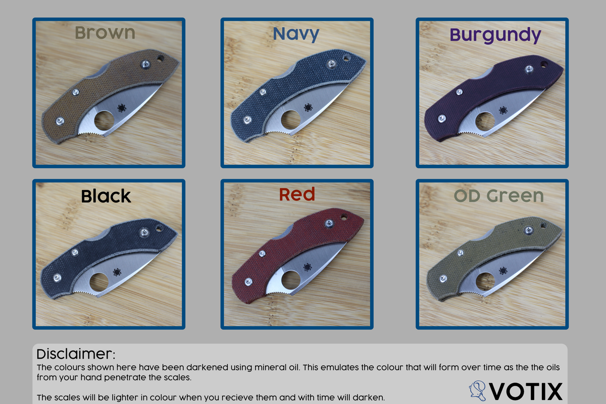 Spyderco Delica 4 Micarta Scales/Handles – VotixEDC